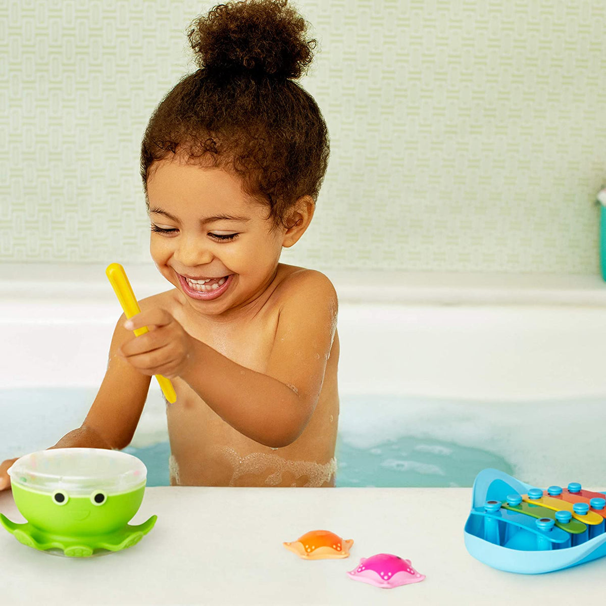Munchkin Bath Beats Musical Toddler Bath Toy Set, Includes Xylophone ...